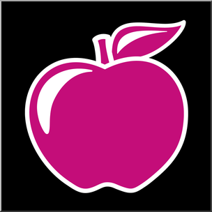 Clip Art: Colors: Apple Inverted 12: Red Violet Color – Abcteach