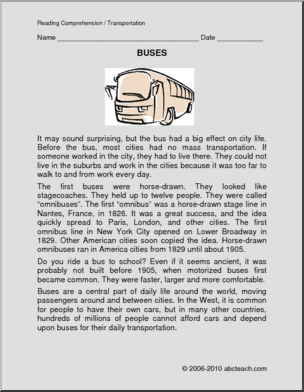 Transportation (color) Early Writer Rebus – Abcteach