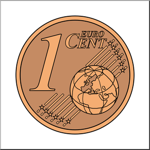 Clip Art: Euro 1 Cent Color – Abcteach