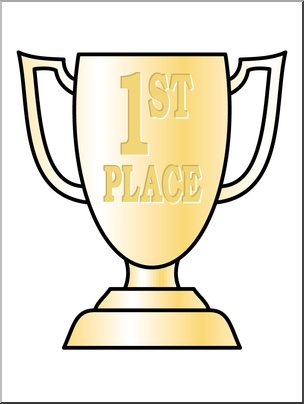 Clip Art: Trophy: First Place Color 2 – Abcteach