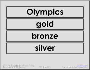 Chart: Winter Olympics – Tracking Data (elem/upper elem) – Abcteach