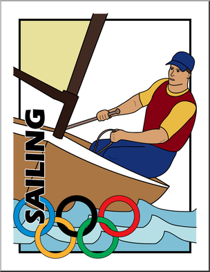 Clip Art: Summer Olympics Event Illustrations: Sailing Color – Abcteach
