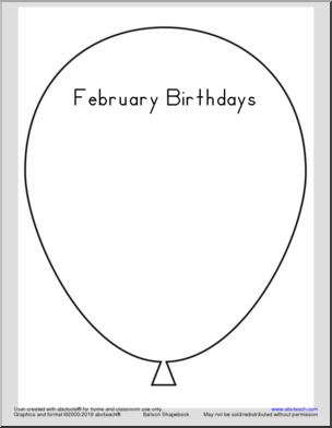 Birthday Balloons – Abcteach