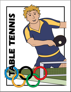 Clip Art: Summer Olympics Event Illustrations: Water Polo B&W – Abcteach