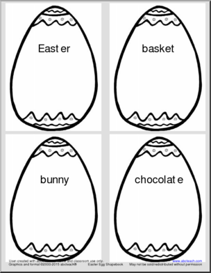 Shapebook: Easter Vocabulary Cards – Abcteach