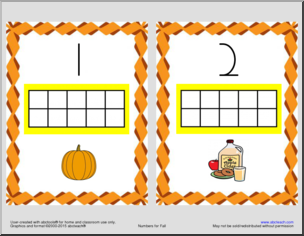 Seasonal Fall – Numbers Shapebook – Abcteach