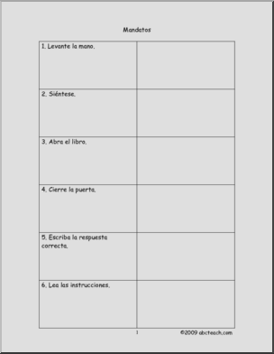 Imperativo/Imperative (Commands) – Abcteach