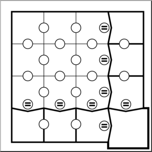 Clip Art: 3×3 Calculation Grid BB – Abcteach
