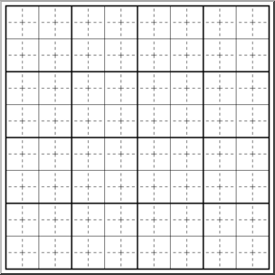 Clip Art: Math Grid: Addition B&W – Abcteach