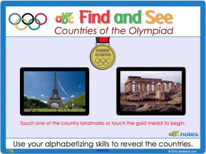Interactive: Notebook: Abc Find and See: Countries of the Olympiad (sample) – Abcteach