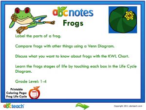 Interactive: Notebook: Science: Frog Diagrams – Abcteach