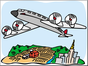 Clip Art: Airplane Color – Abcteach