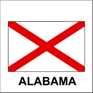 Clip Art: Flags: Alabama Color – Abcteach