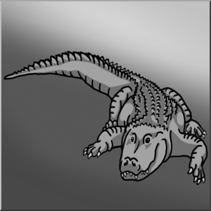 Clip Art: Alligator Grayscale – Abcteach