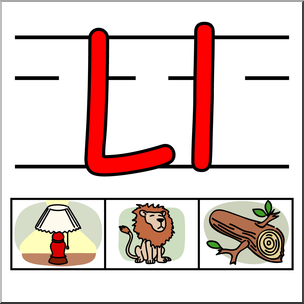 Clip Art: Alphabet Set 01: L Color – Abcteach