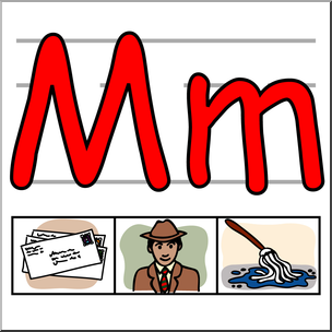Clip Art: Alphabet Set 01: M Color – Abcteach