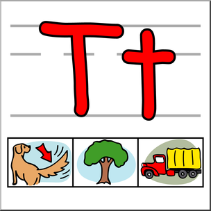 Clip Art: Alphabet Set 01: T Color – Abcteach