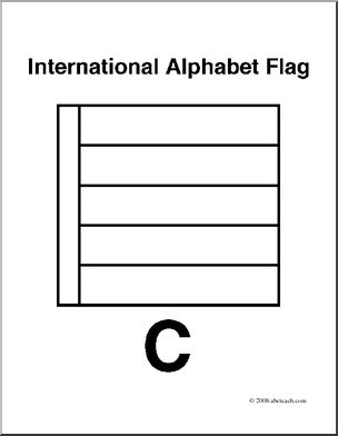 Clip Art: Flags: Alphabet Flag S (coloring page) – Abcteach