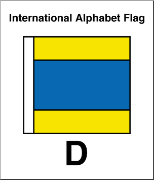 Clip Art: Flags: Alphabet Flag D Color – Abcteach
