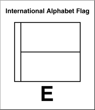 Clip Art: Flags: Alphabet Flag E B&E – Abcteach