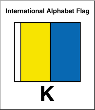 Clip Art: Flags: Alphabet Flag K Color – Abcteach