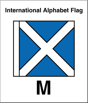 Clip Art: Flags: Alphabet Flag M Color – Abcteach