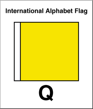 Clip Art: Flags: Alphabet Flag Q Color – Abcteach