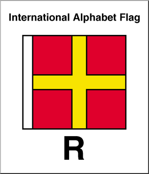 Clip Art: Flags: Alphabet Flag R Color – Abcteach