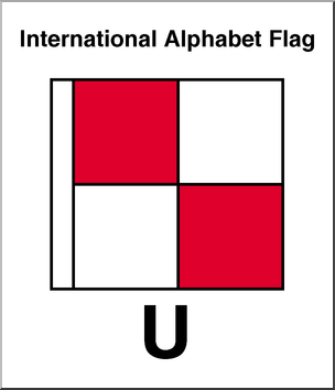 Clip Art: Flags: Alphabet Flag U Color – Abcteach