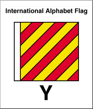 Clip Art: Flags: Alphabet Flag Y Color – Abcteach