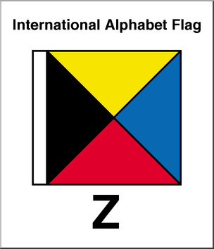 Clip Art: Flags: Alphabet Flag O B&W – Abcteach