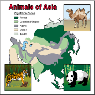 Clip Art: Animals of Asia Color – Abcteach