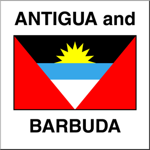 Clip Art: Flags: Antigua & Barbuda Color – Abcteach