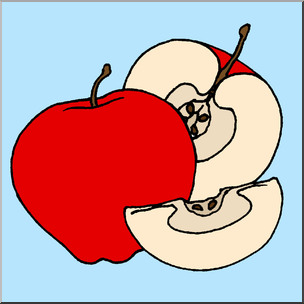Clip Art: Fruit: Realistic Apples Color 2 – Abcteach