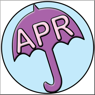 Clip Art: Month Icon: April Color – Abcteach