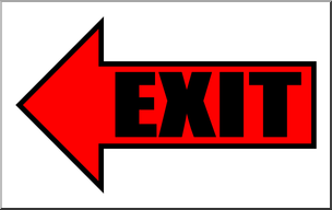 Clip Art: Arrow 01 Exit Left Color 1 – Abcteach