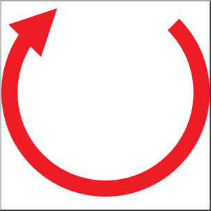Clip Art: Arrow 04 Circular Clockwise 02 B&W – Abcteach