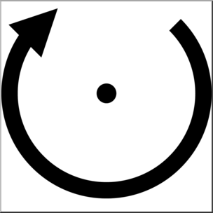 Clip Art: Arrow 04 Circular Clockwise 02 B&W – Abcteach