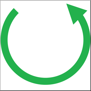 Clip Art: Arrow 04 Circular Counter Clockwise 01 Color 02 – Abcteach