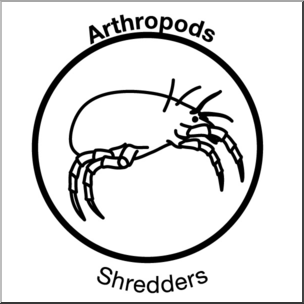 Clip Art: Soil Ecology Icons: Arthropods 2 B&W – Abcteach