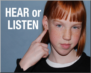 Photo: ASL Vocabulary: Hear/Listen 02 HiRes – Abcteach