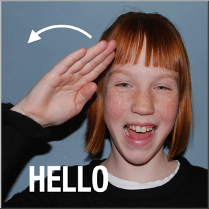Photo: ASL Vocabulary: Hello 01 HiRes – Abcteach