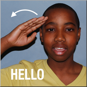 Photo: ASL Vocabulary: Hello 02 HiRes – Abcteach