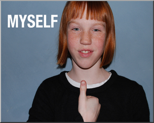 Photo: ASL Vocabulary: Myself 01 HiRes – Abcteach