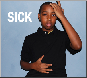 Photo: ASL Vocabulary: Sick 01 HiRes – Abcteach