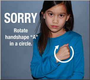 Photo: ASL Vocabulary: Sorry 02 HiRes – Abcteach