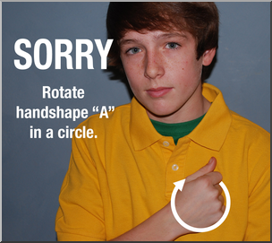 Photo: ASL Vocabulary: Sorry 03 HiRes – Abcteach