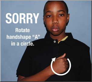 Photo: ASL Vocabulary: Sorry 04 HiRes – Abcteach