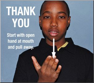 Photo: ASL Vocabulary: Thank You 02 HiRes – Abcteach