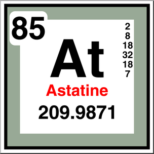 Clip Art: Elements: Astatine Color – Abcteach